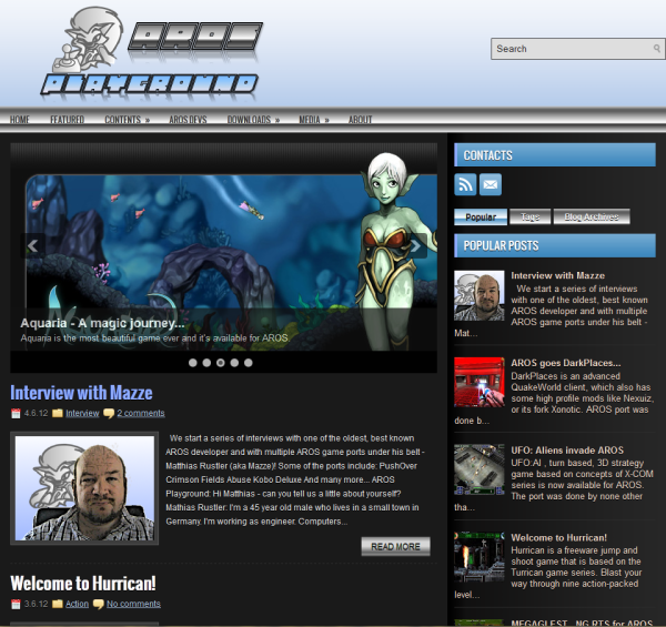 Website: AROS Playground – Old School Game Blog