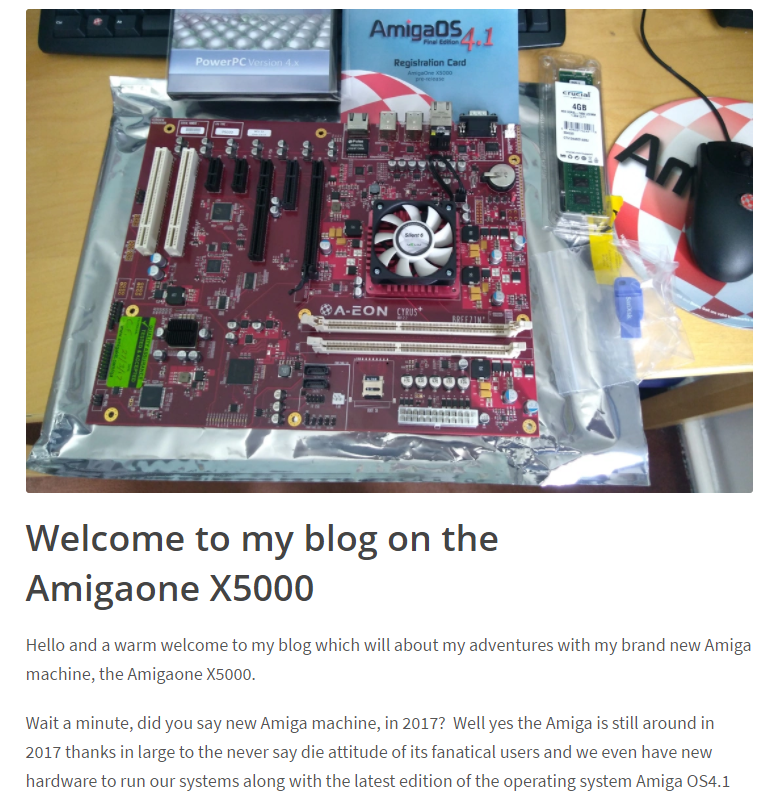 New Blog: AmigaOne X5000 Blog – Old School Game Blog