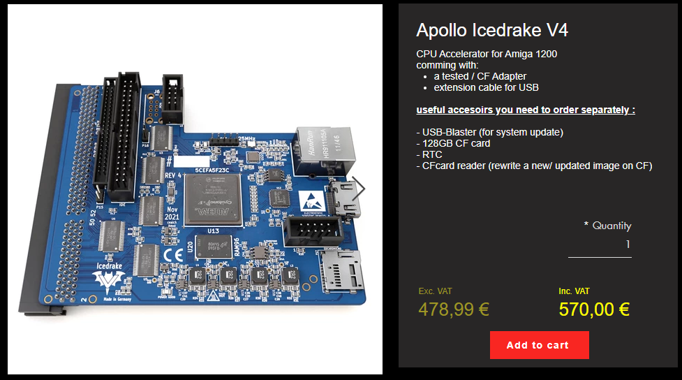 The Icedrake Accelerator for Amiga 1200 is now available – Old School ...